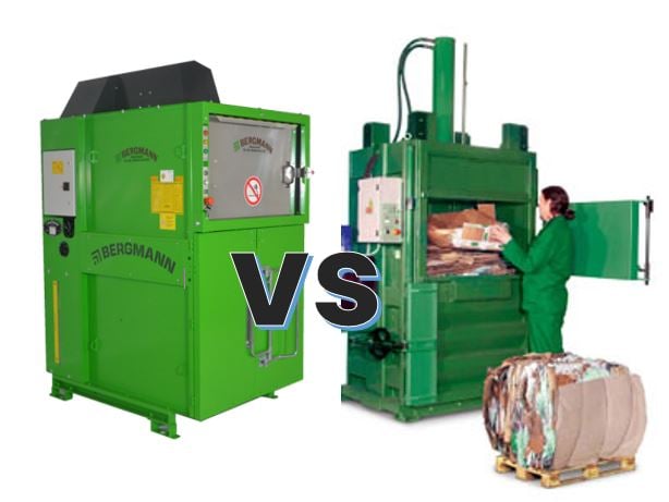 Rotary Compactor Vs Vertical Baler: How Do I Choose? | Bergmann Direct